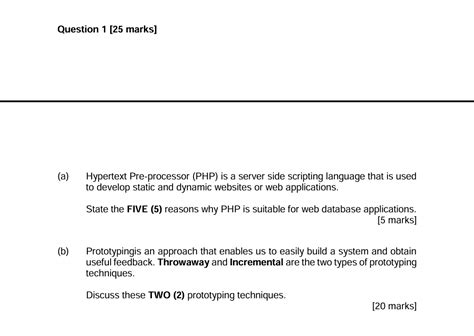 Solved By An Expert Question 1 25 ﻿marks A ﻿hypertext Pre Processor