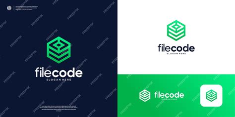 Premium Vector Geometric Hexagon Coding Symbol Logo Design