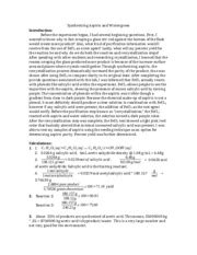 Asprin Lab Report Synthesizing Aspirin And Wintergreen Introduction Before The Experiment