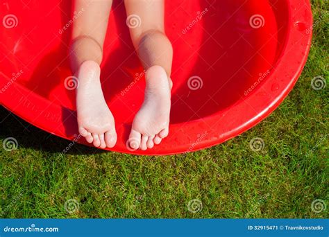 Girl In A Pool Sitting In A Rubber Inflatable Float Royalty Free Stock Image Cartoondealer