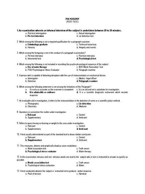 Polygraphy Pdf Polygraph Validity Statistics