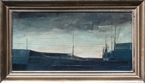 ‘abstract Landschap Olieverf Op Doek Getekend Mortier Dan ‘72