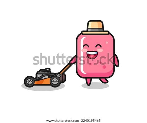 Illustration Bubble Gum Character Using Lawn Stock Vector Royalty Free