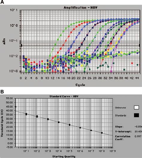 A Hbv Real Time Pcr Assay Amplification Plot Obtained From