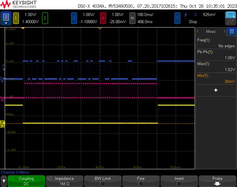 Fig 25 Example Spi Output Waveform Probed And Shown On Oscilloscope