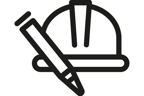 Agile At Work Line Icon Pencil Helmet Graphic By Pch Vector Creative Fabrica