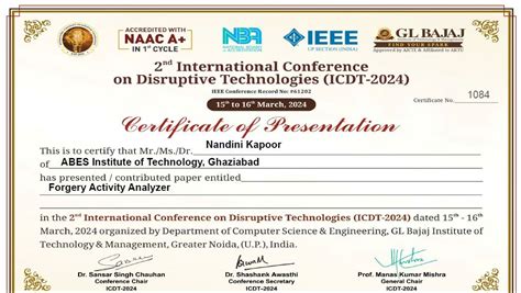 Nandini Kapoor On Linkedin I Am Glad To Present My Research Paper