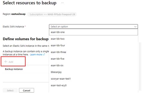 Azure Portal を使用して Azure Elastic San バックアップを構成する プレビュー Azure Backup Microsoft Learn