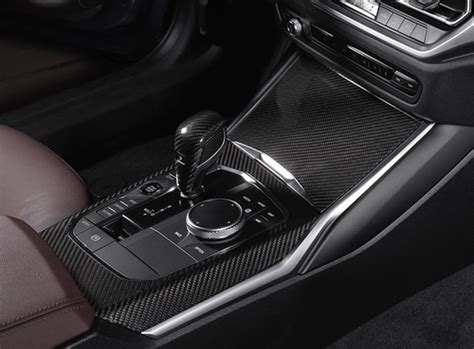 For Bmw G20 3 Series 2019 2022 Real Carbon Fiber Central Console Gear