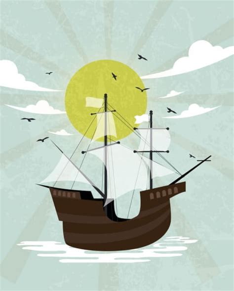 선박 드로잉 복고풍 디자인 태양 구름 바다 아이콘 Eps Ai Uidownload