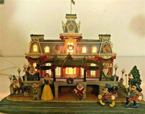 Disney Main St Disneyland Train Station Snow White Mickey Danbury Mint