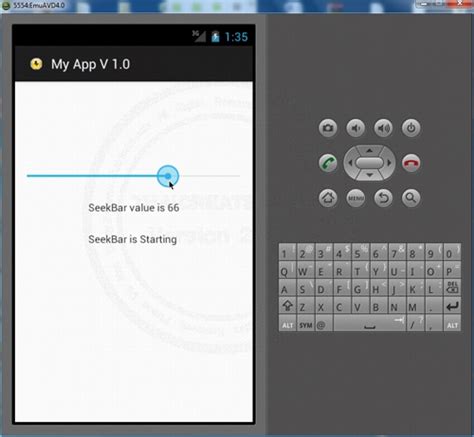 Seekbar Android Widgets Example