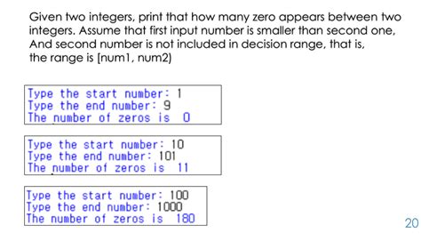 Solved Given Two Integers Print That How Many Zero Appears
