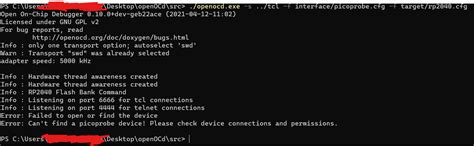 Picoprobe Wont Work Comes Up As Stuff Other Than Interface 0 And 2 Using The Precompiled Uf2 F