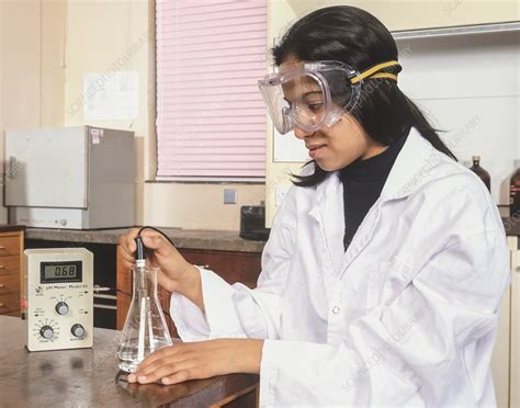 Measuring PH Levels Stock Image C Science Photo Library