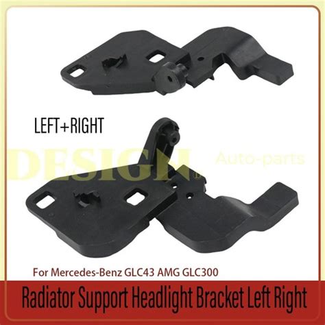 Fits Mercedes Glc300 Glc43 Glc63 2pcs Radiator Support Headlamp Bracket