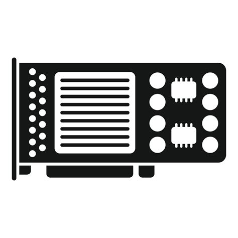 Gpu Icon Simple Vector Computer Card 15150422 Vector Art At Vecteezy