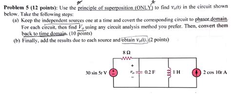 solved problem 5 use the principle of superposition only