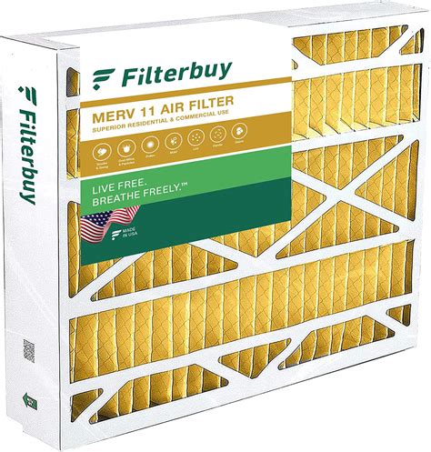 Filterbuy 17 5 X 21 X 5 Air Filter Merv 11 Pleated Hvac Ac Furnace Filters Replacement For