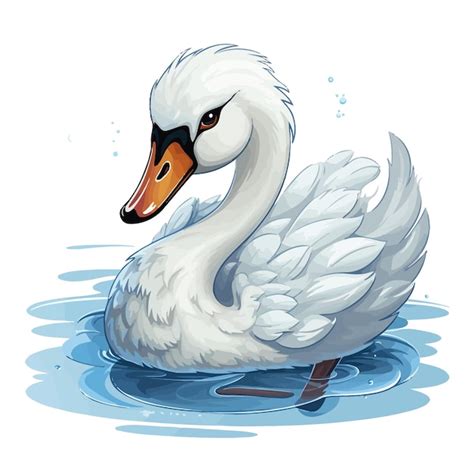 Premium Vector Swan Vector Cute
