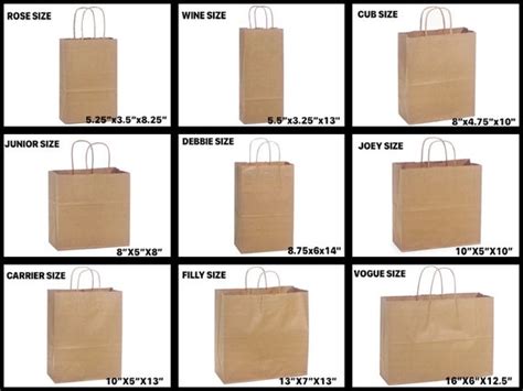 Paper Bag Sizes