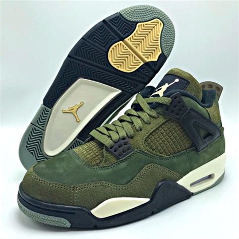 Air Jordan 4 Retro Craft Medium Olive Mens Depop