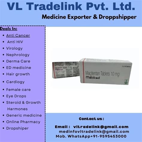 Macikad Macitentan 10 Mg Tablets At ₹ 2020 Stripe Macitentan Tablet In Nagpur Id 2853095474048