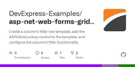 Github Devexpress Examplesasp Net Web Forms Grid Implement Filter