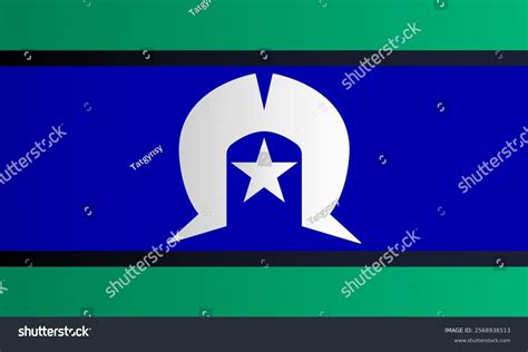 Torres Strait Islander Flag Rgb Color Stock Vector Royalty Free