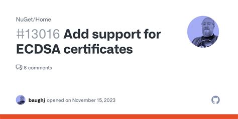 Add Support For Ecdsa Certificates · Issue 13016 · Nugethome · Github