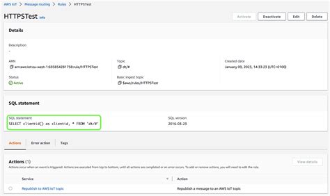 communication with the aws iot core