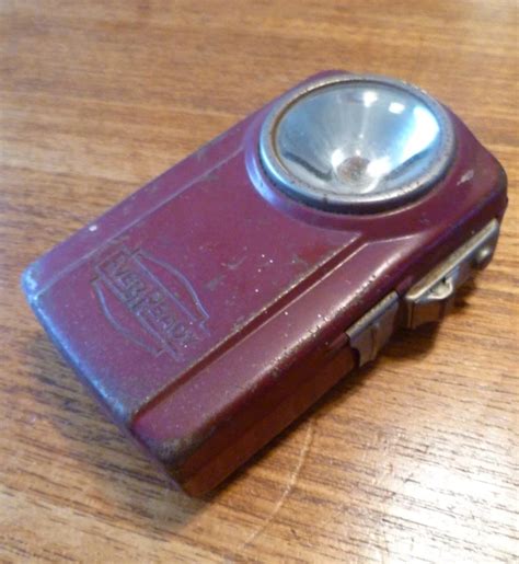 Vintage Railway Pocket Flashlight Torch Ever Ready Made In France Red