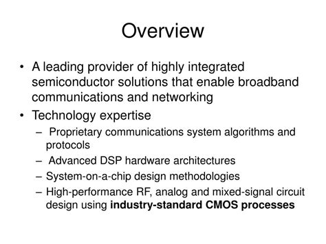 PPT Introduction Of BroadCom PowerPoint Presentation Free Download ID 3779673