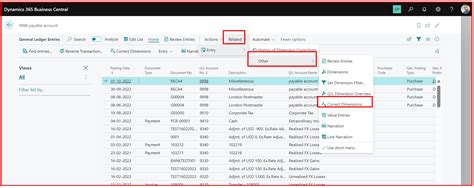 How To Correct Dimensions In G L Entries In Microsoft Dynamics 365 Business Central