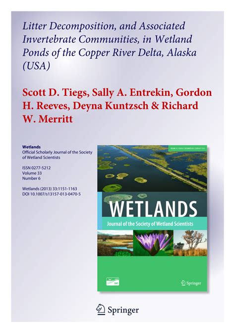 Pdf Litter Decomposition And Associated Invertebrate Communities In Wetland Ponds Of The