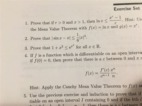 Solved Prove That If R And X Then Ln X Chegg