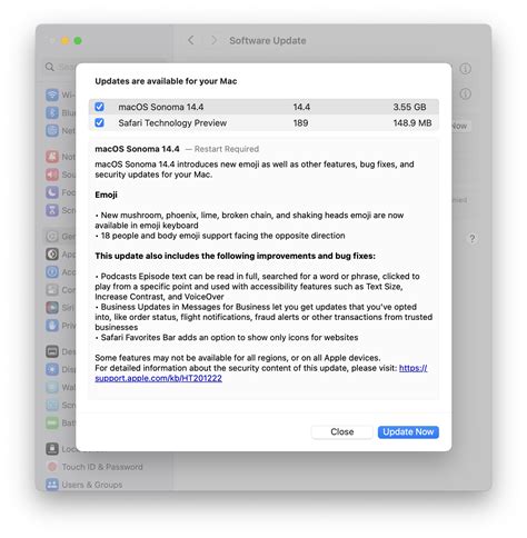 Macos Sonoma 14 4更新带有新的表情符号和错误修复