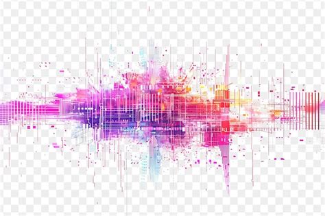 Premium Psd Glitch Infographic With Distorted Graphics And Abstract