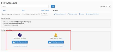How To Create Delete An Ftp Account In Cpanel Greencloud Documentation