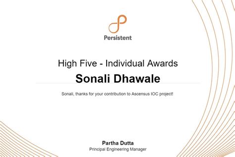 Sonali Dhawale On Linkedin Thank You Persistent Systems For The