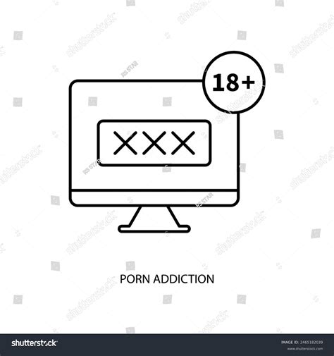 Porn Addiction Concept Line Icon Simple Stock Vector Royalty Free 2465182039 Shutterstock