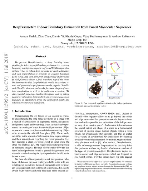 pdf deepperimeter indoor boundary estimation from posed monocular