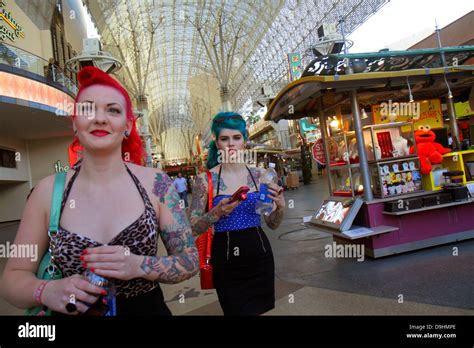 Las Vegas Nevada Downtown Fremont Street Experience Pedestrian Mall