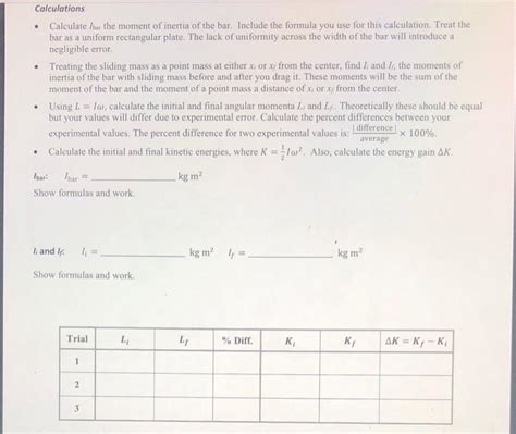 Lab Notes Lab 10 Conservation Of Angular Momentum Chegg Com