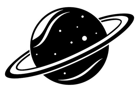 Premium Vector Planet Silhouette Vector Illustration