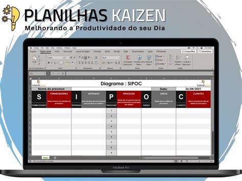 Planilha Análise de Processo SIPOC em Excel