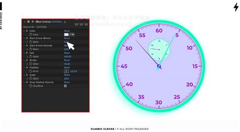 ae模板 经典数字时钟动画 classic clocks 设计宝藏