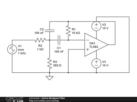 Active Bandpass Filter CircuitLab
