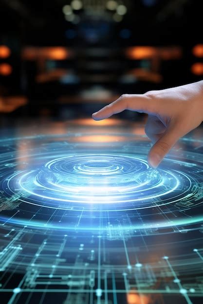 Premium AI Image Businessman Holding Quantum Computing Concept UHD Wallpaper