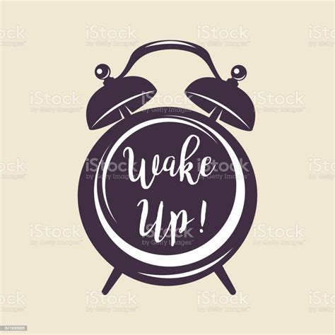 알람 시계와 함께 포스터를 깨워 글자를 깨워 벡터 일러스트 레이 션 개념에 대한 스톡 벡터 아트 및 기타 이미지 개념 개념과 주제 기계류 Istock